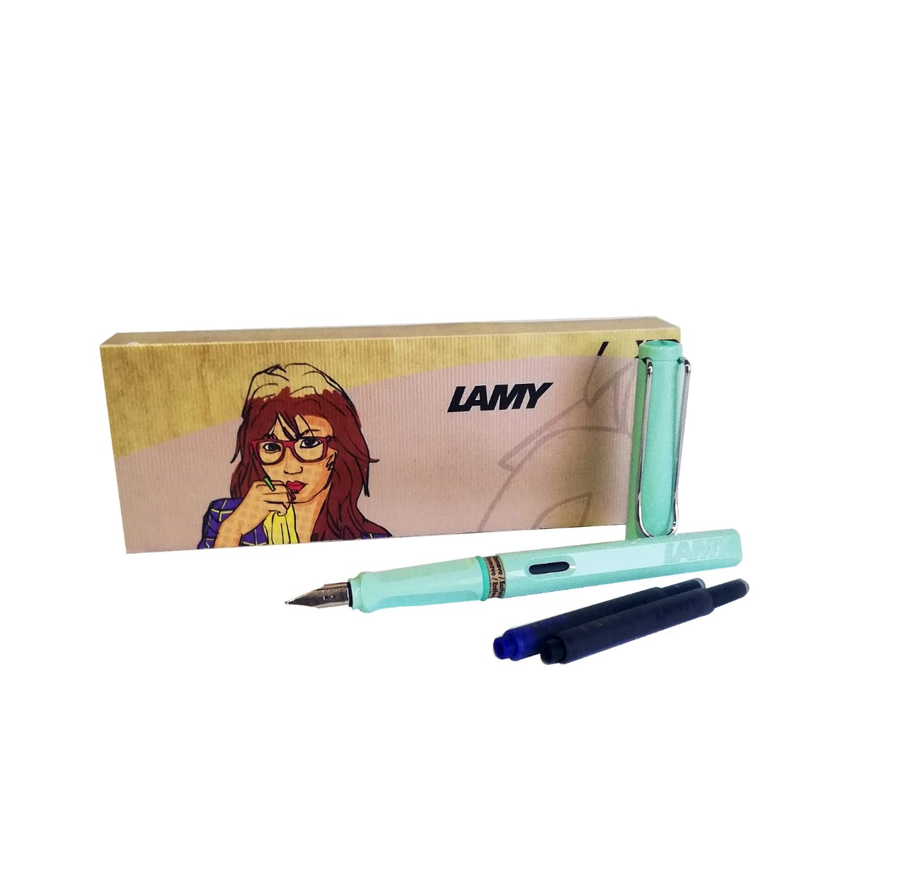 LAMY PLUMA SAFARI AZUL PASTEL - La Tienda del Bolígrafo